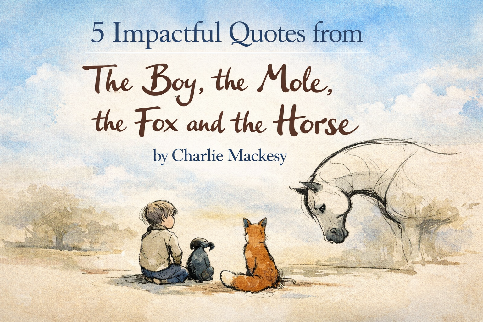 5 Impactful Quotes from The Boy, the Mole, the Fox and the Horse by ...